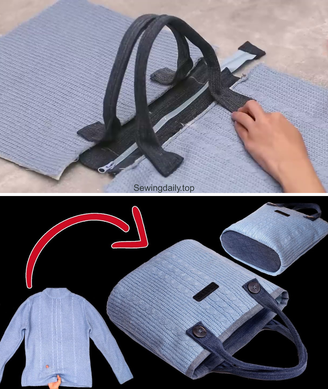 The Upcycled "Highland Tweed" Bucket Bag: A Sweater Transformation ...